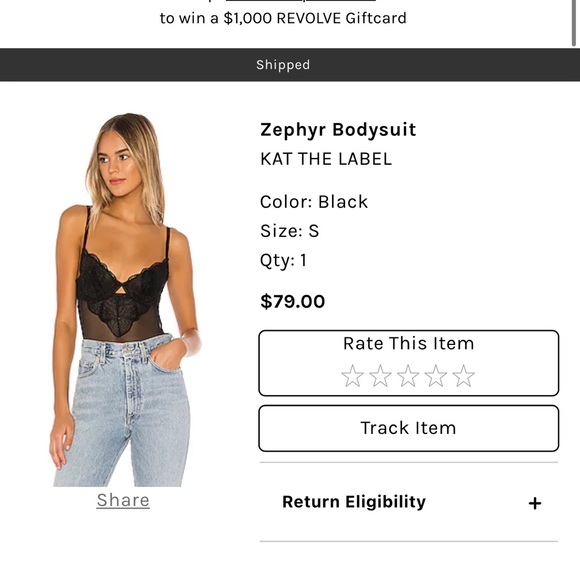 Kat The Label | Tops | Worn 2 Time Cute Black Lacy Body Suit Size Small ...